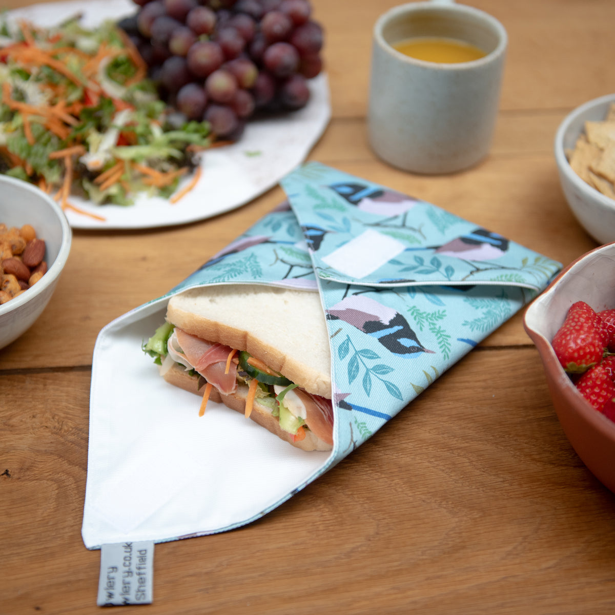 Fairy Wren Sandwich Wrap – The Owlery Prints